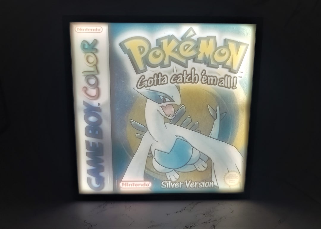 Pokemon Silver 3D Illuminated Shadow Box Video Game Art - Etsy