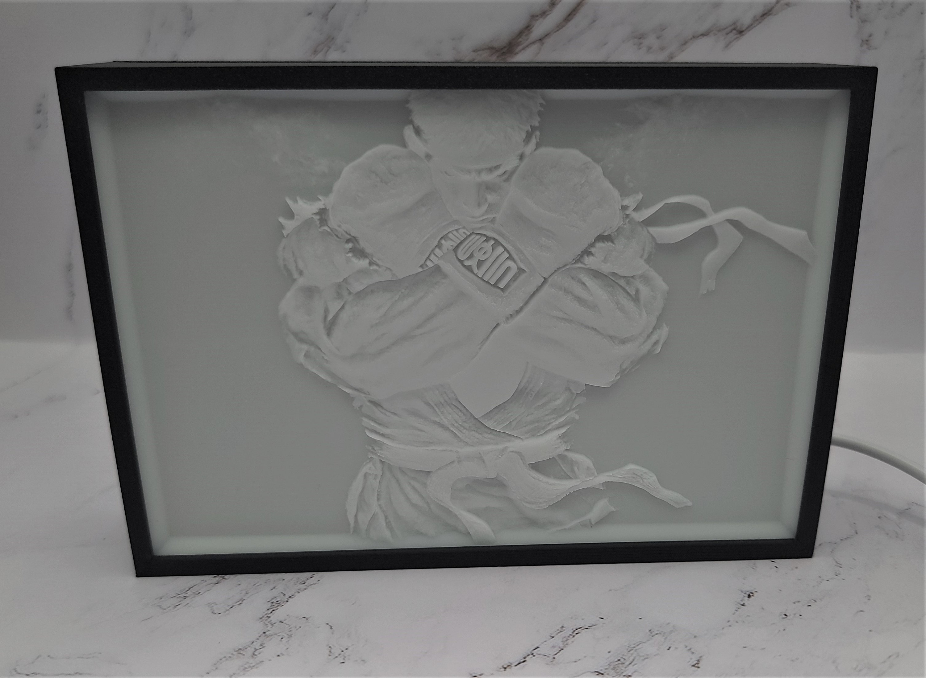 Street Fighter Ryu 3d Illuminated Shadow Box Video Game - Etsy