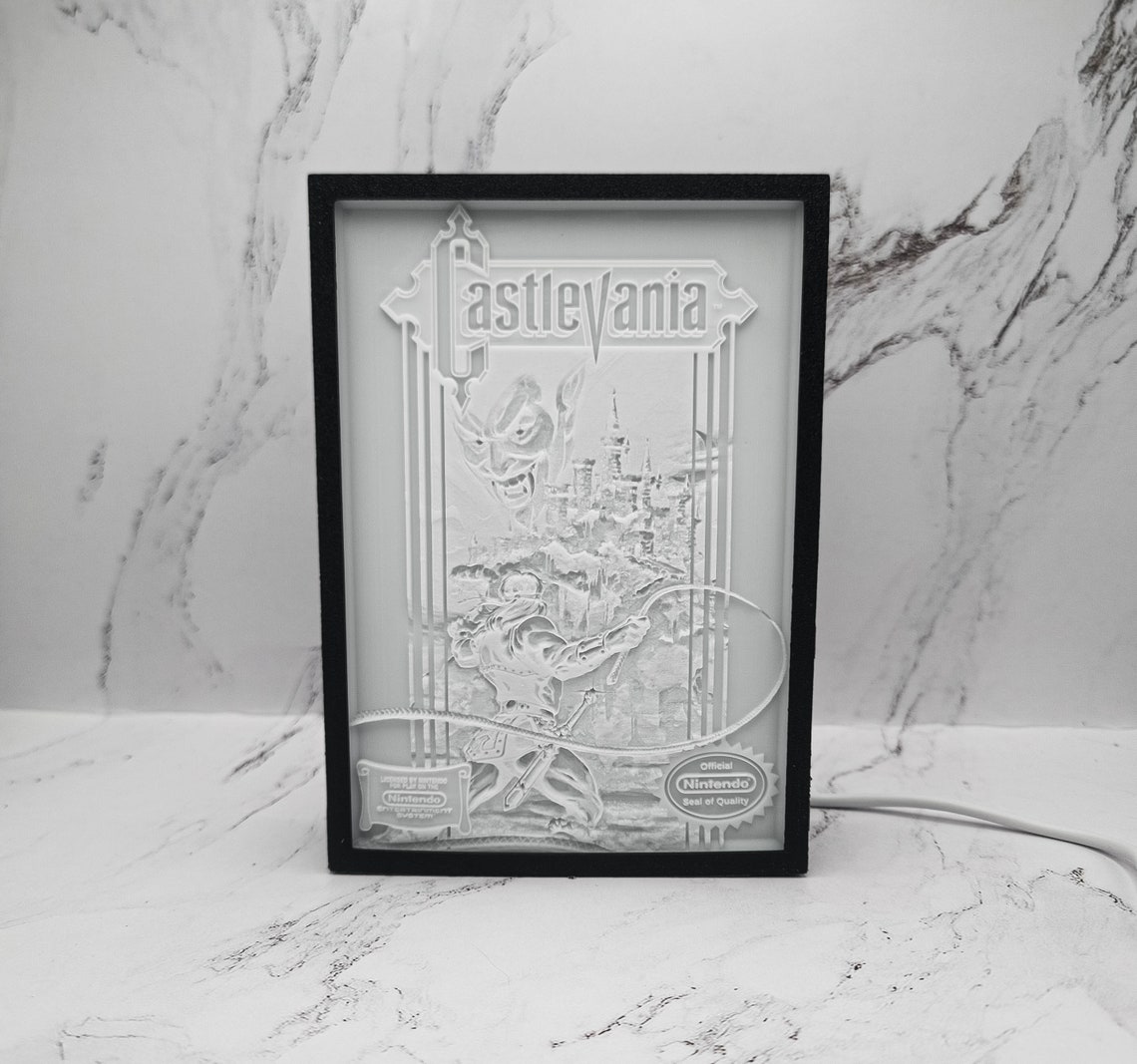 Castlevania | 3D Illuminated Shadow Box | Video Game Art Decor Retro ...