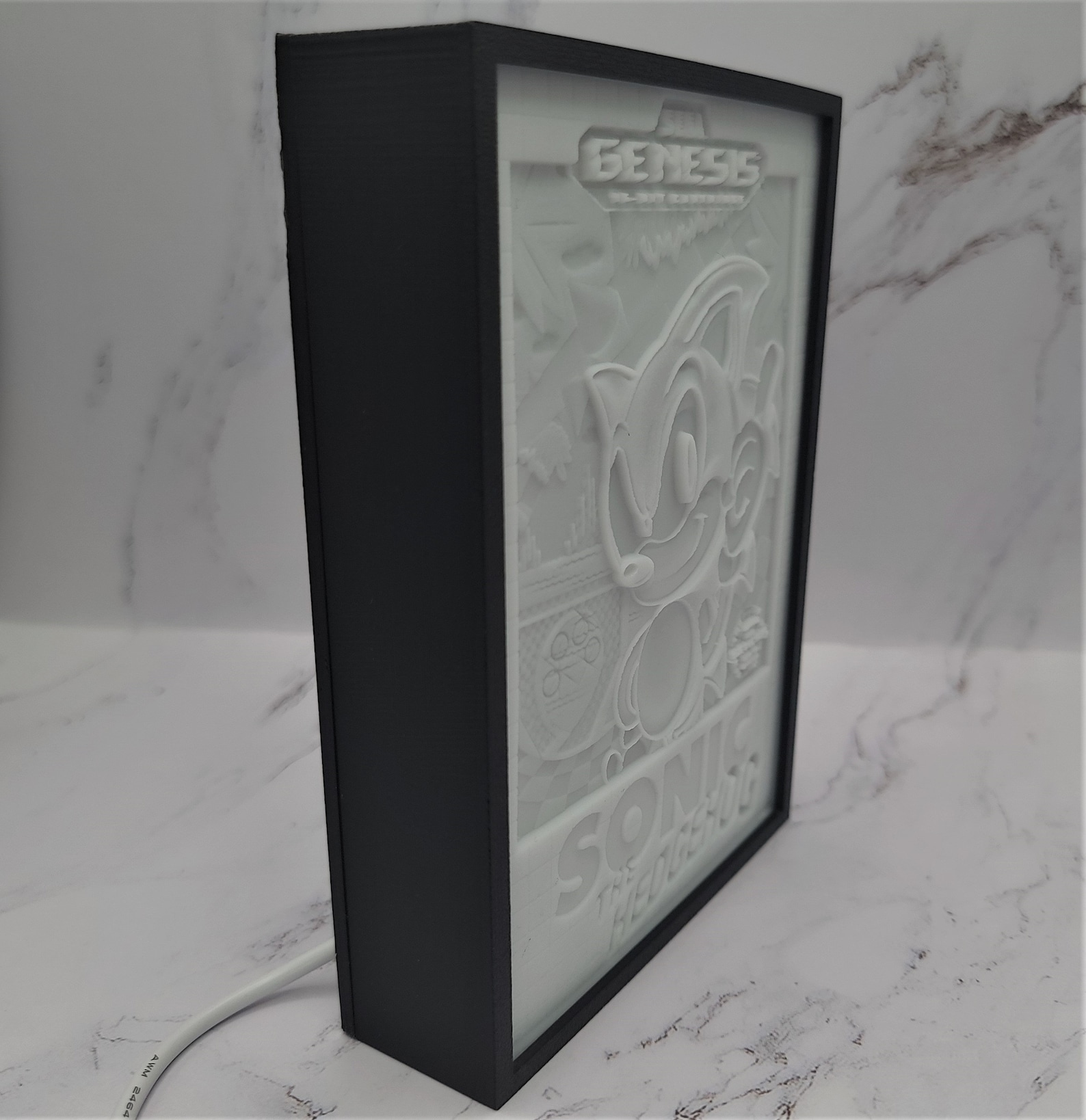 Sonic the Hedgehog 3d Illuminated Shadow Box Video Game Art Decor Sonic ...