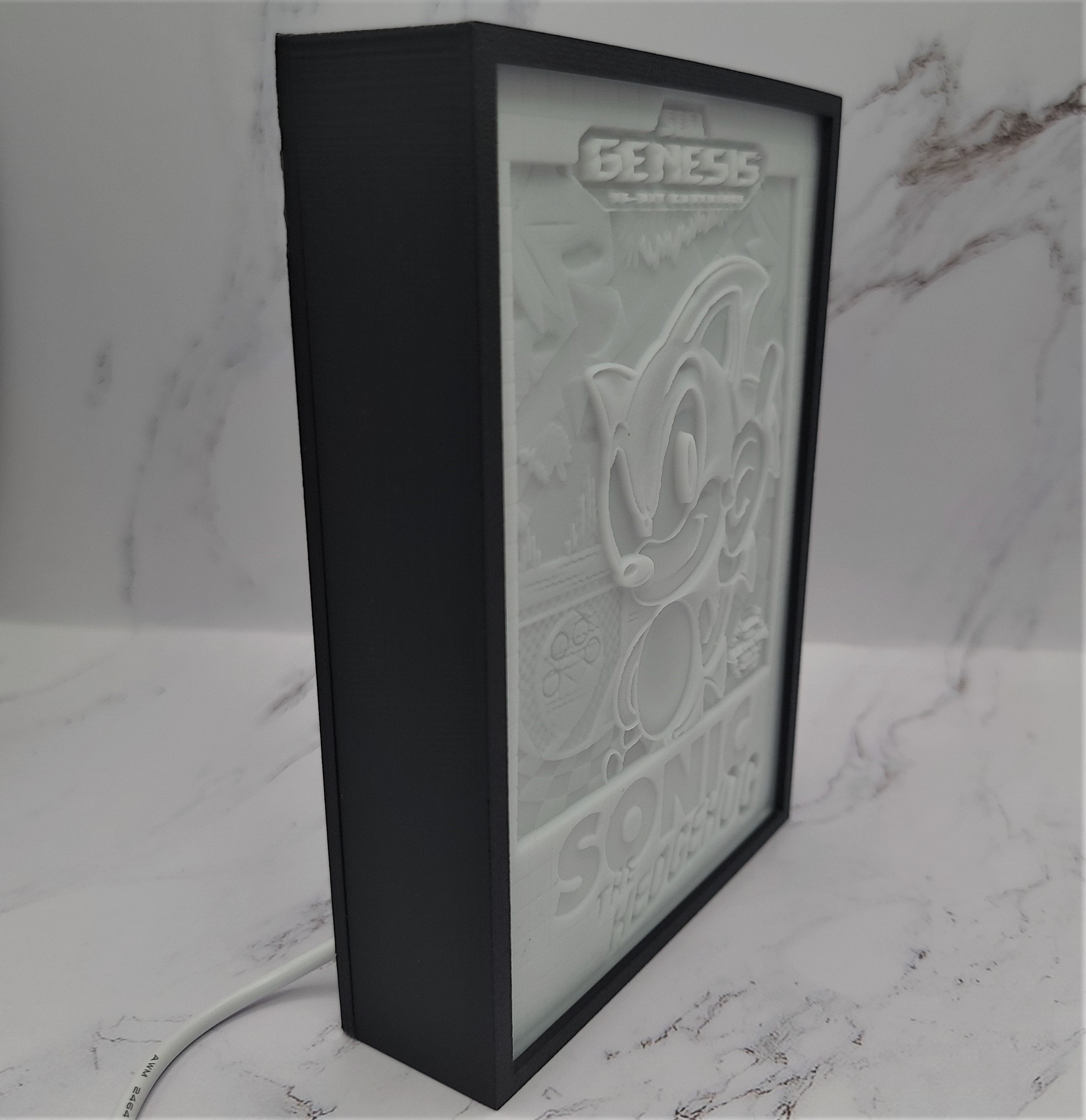 Sonic the Hedgehog 3d Illuminated Shadow Box Video Game Art Decor Sonic ...