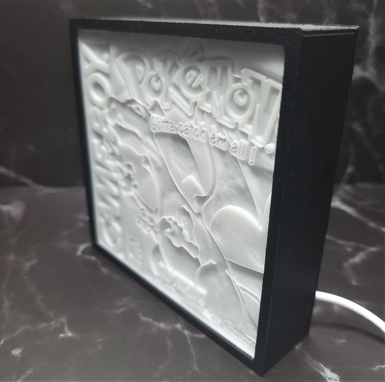 Pokemon Red 3d Illuminated Color Shadow Box Classic - Etsy