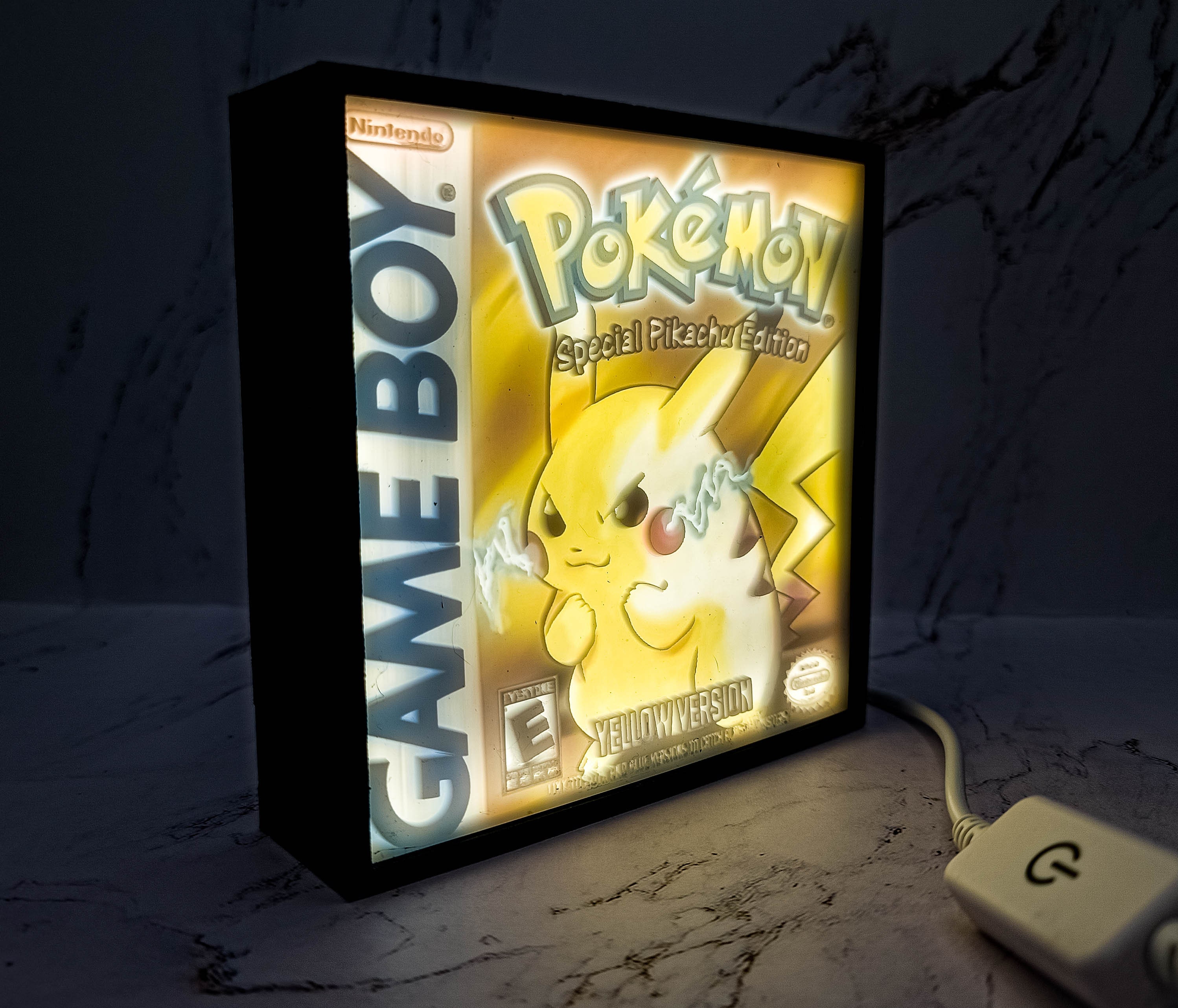 Pokemon Yellow 3d Illuminated Color Shadow Box Classic - Etsy