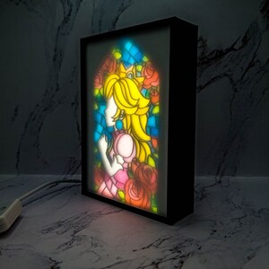 Princess Peach | 3d Illuminated Shadow Box | Video Game Art Decor ...