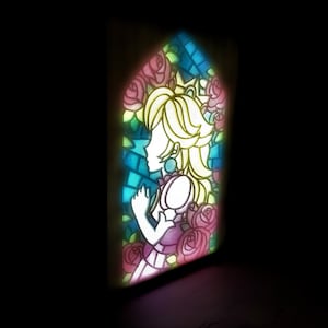 Princess Peach 3d Illuminated Shadow Box Video Game Art - Etsy