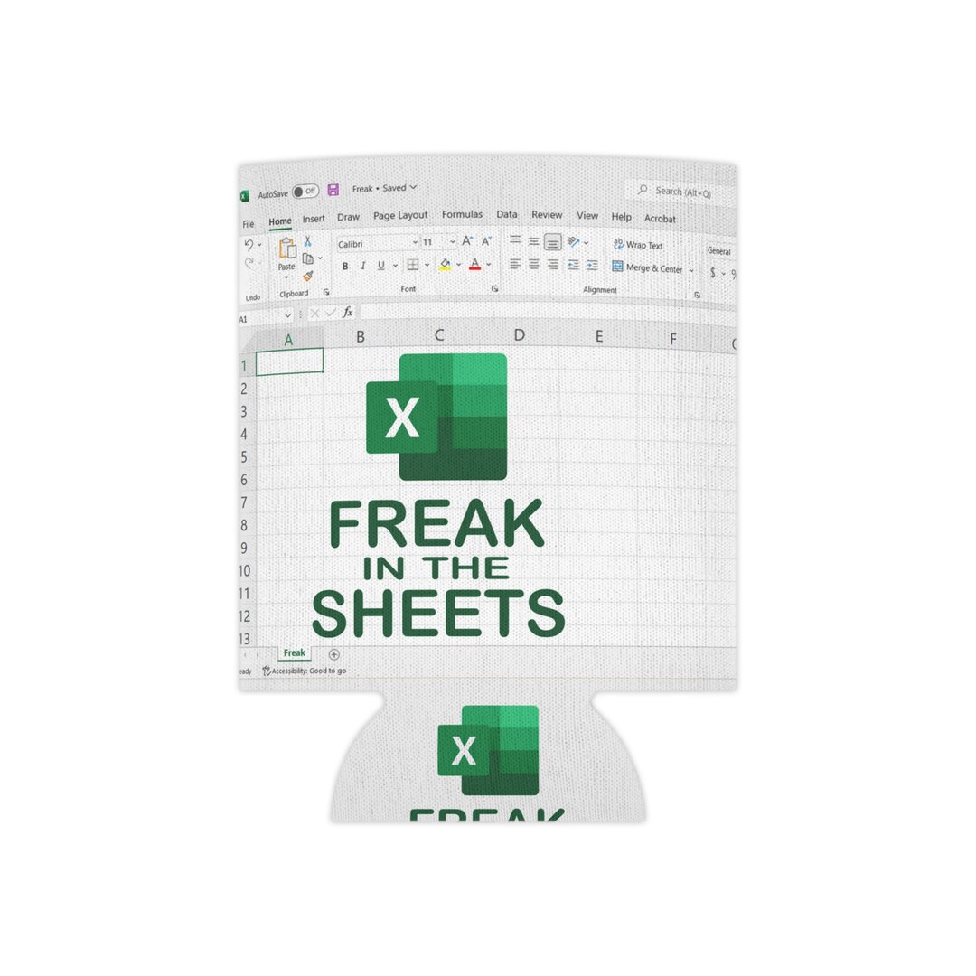 Freak in the Sheets Can Coozie: Excel Spreadsheet Party Favor - Etsy