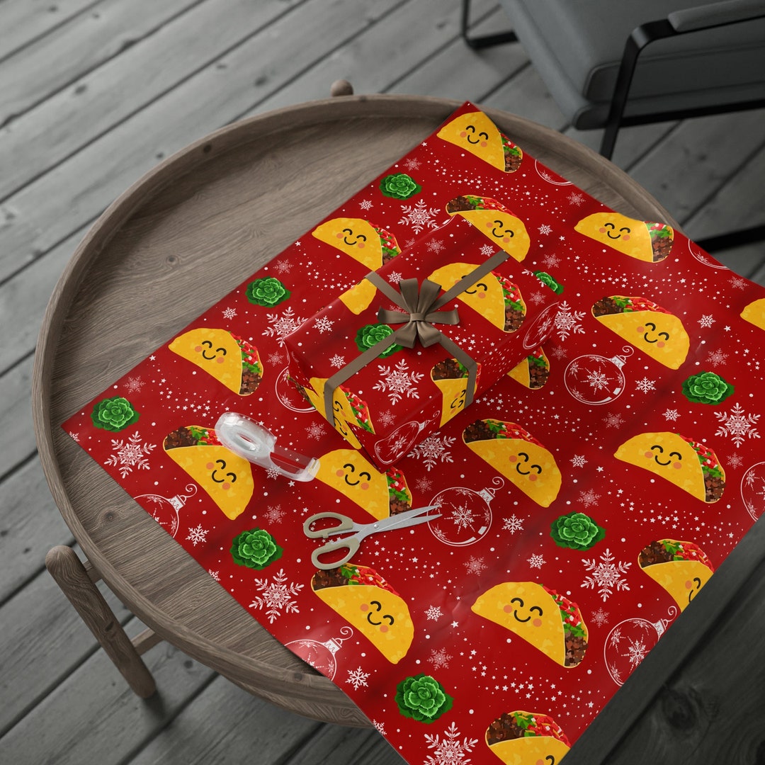 Taco Wrapping Paper Christmas Theme Gift Wrap - Etsy