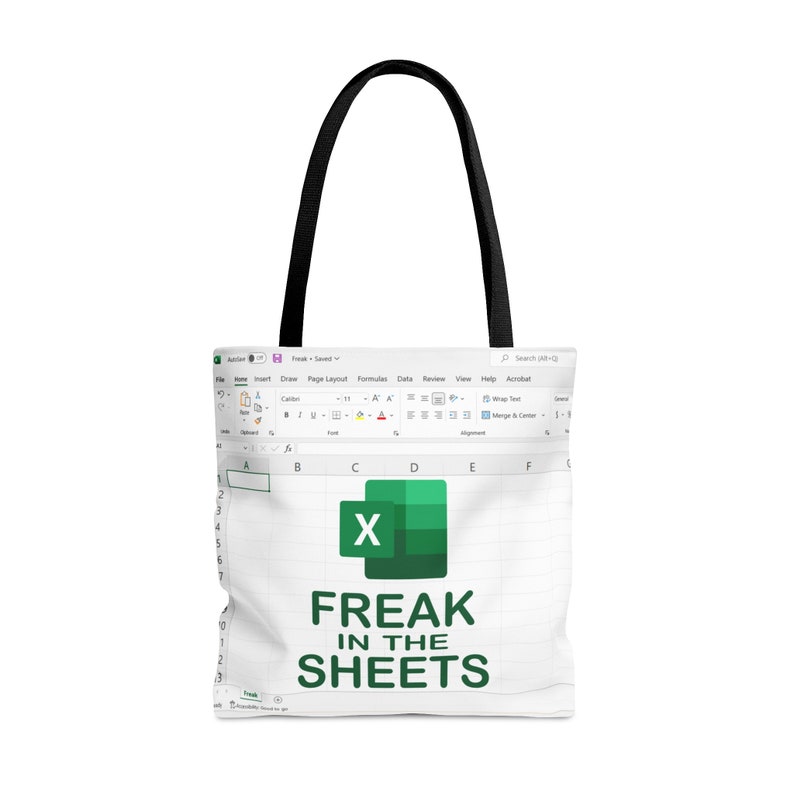 Freak in the Sheets Tote Bag, Excel Spreadsheet Tote Bag, Spreadsheet ...