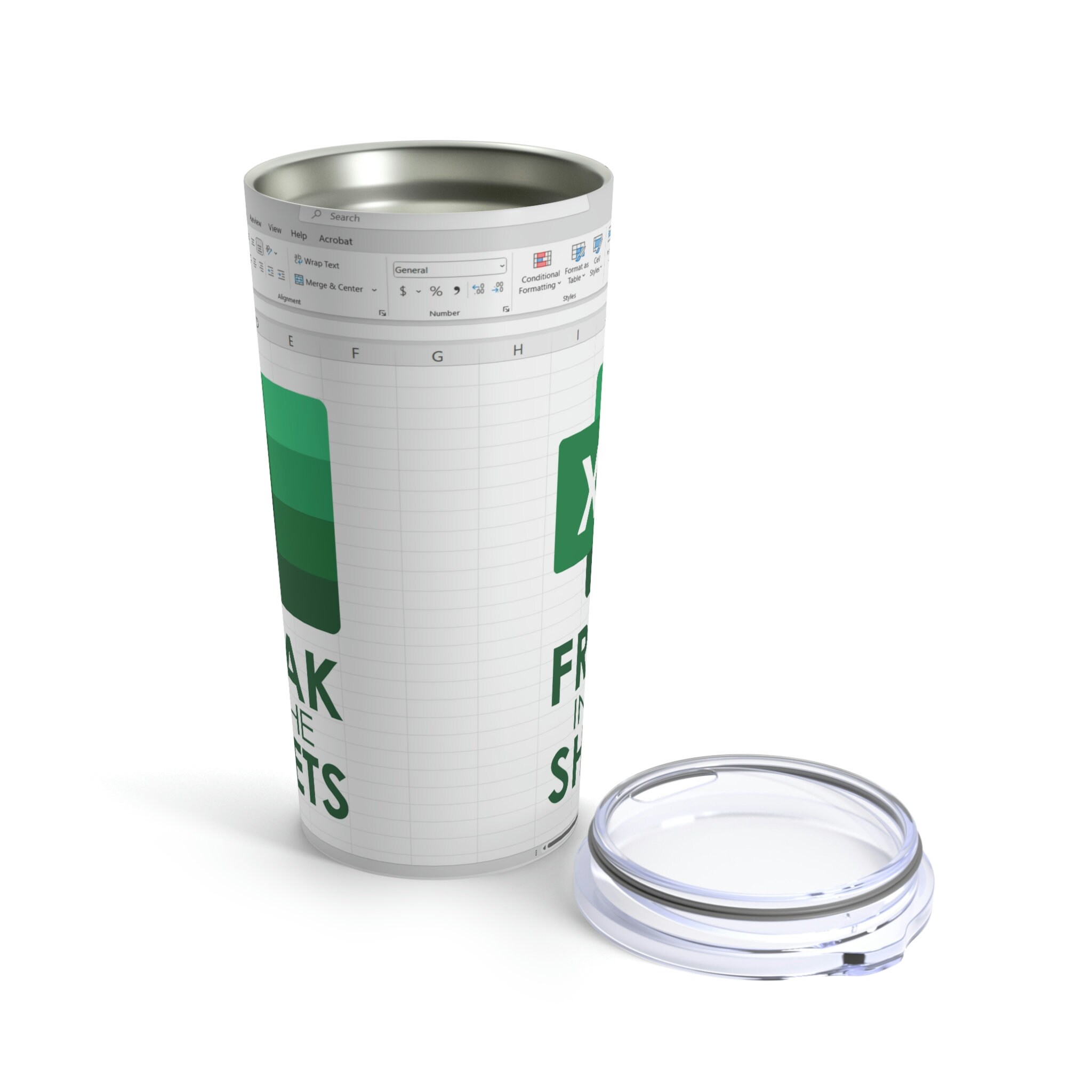 Freak in the Sheets Tumbler Travel Mug. Spreadsheet Cup 20oz - Etsy