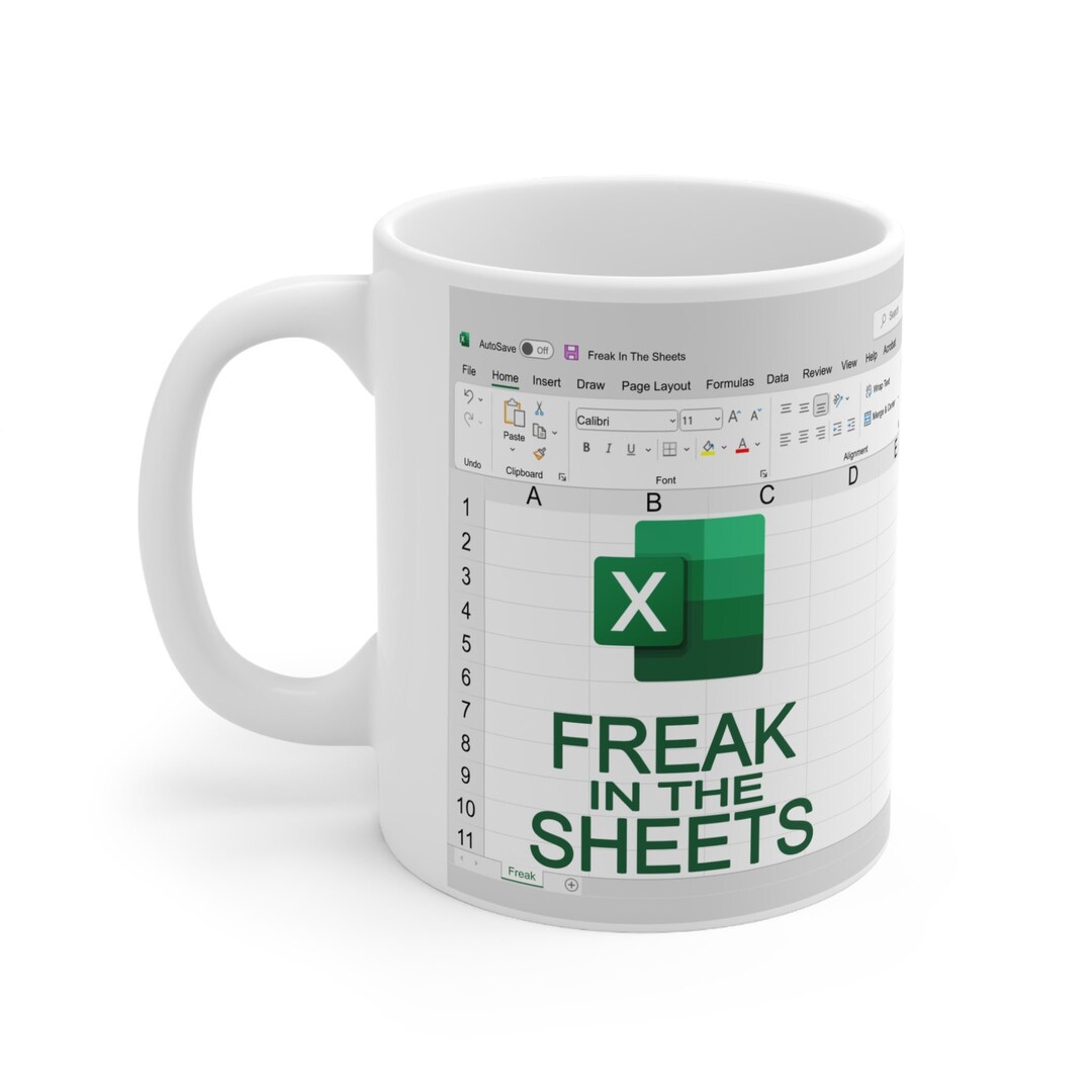 Excel Mug. Freak in the Sheets Coffee Cup. Ceramic Mug 11oz - Etsy