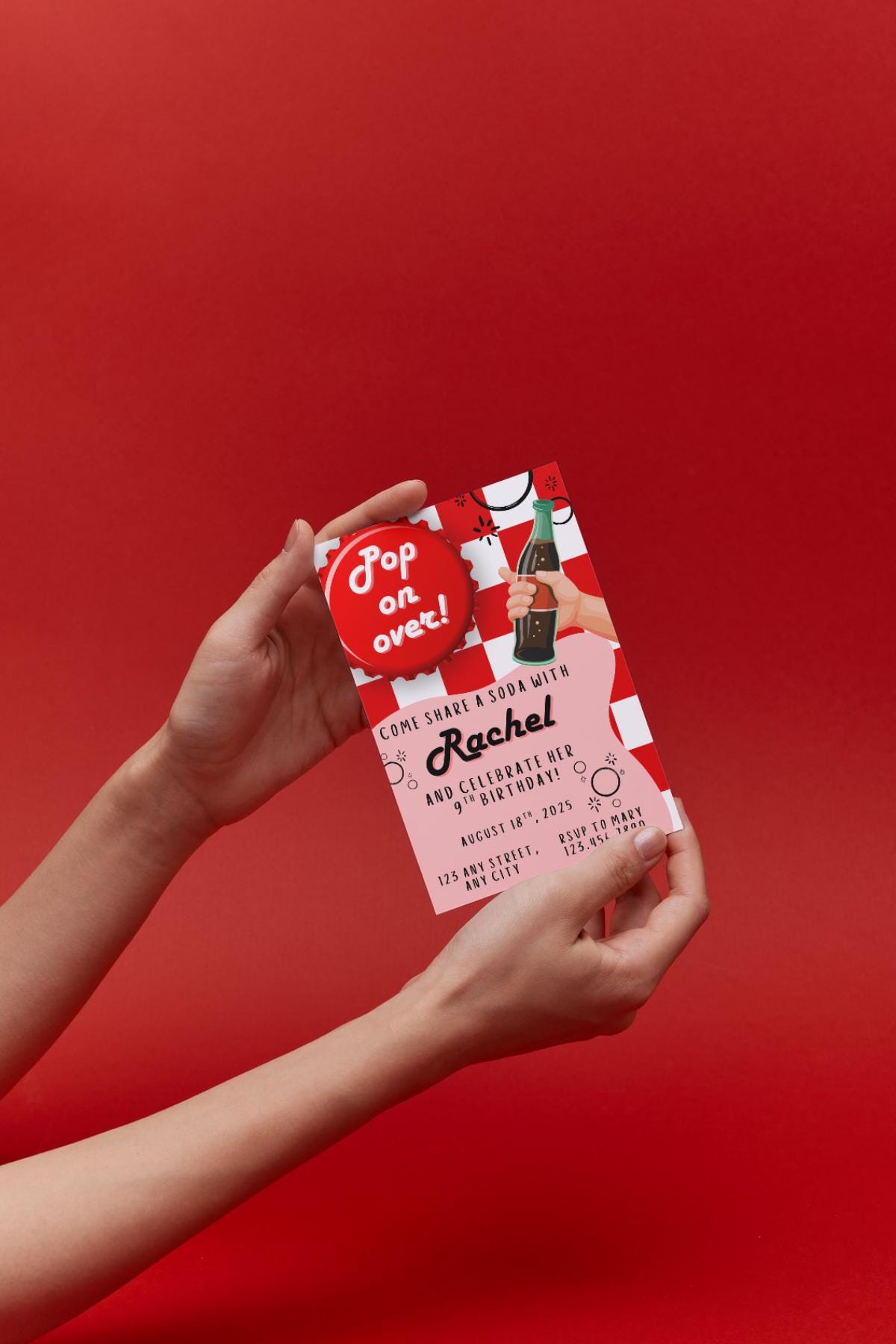 Pop on Over! Birthday Party Invitation | Soda Themed Birthday Party ...