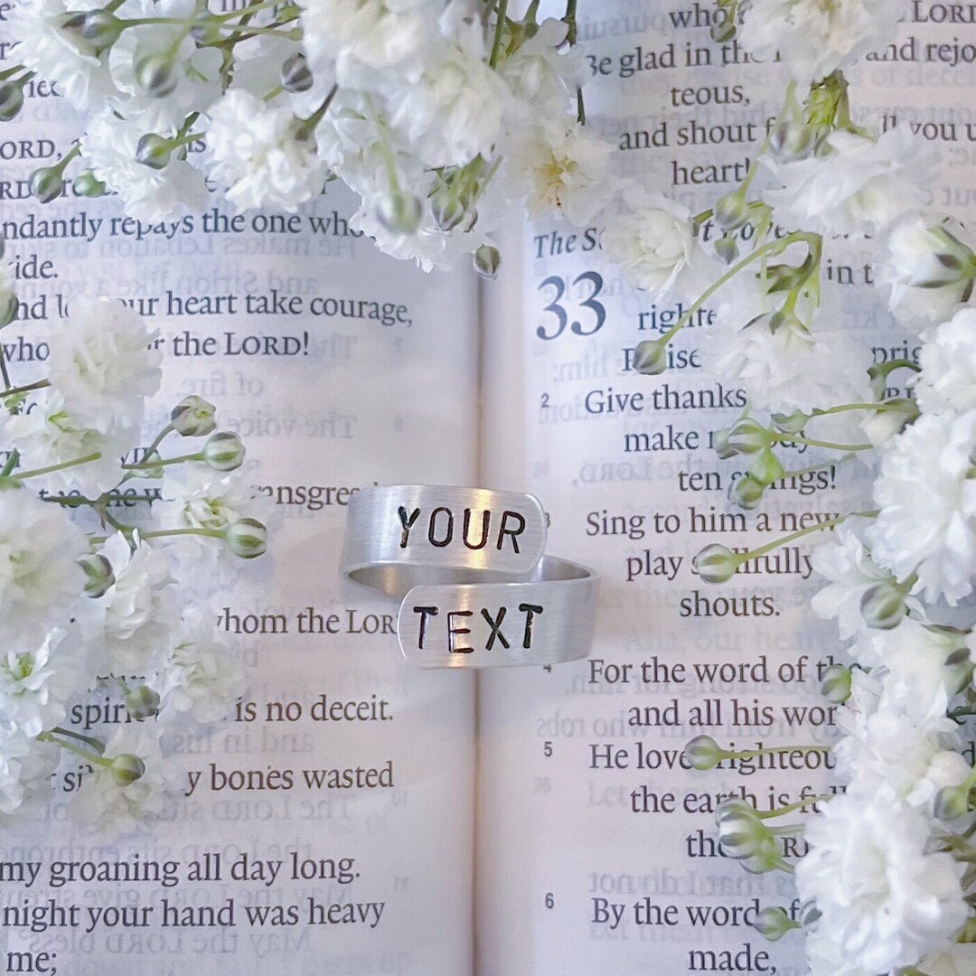 Custom Wrap Stamp Ring - Etsy