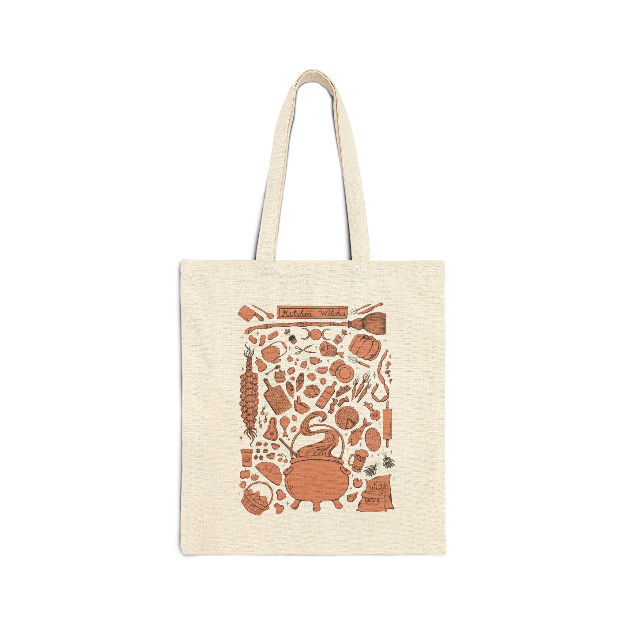 Kitchen Witch Tote Bag Original Artwork Magical Cooking Bag Witchy Eco ...
