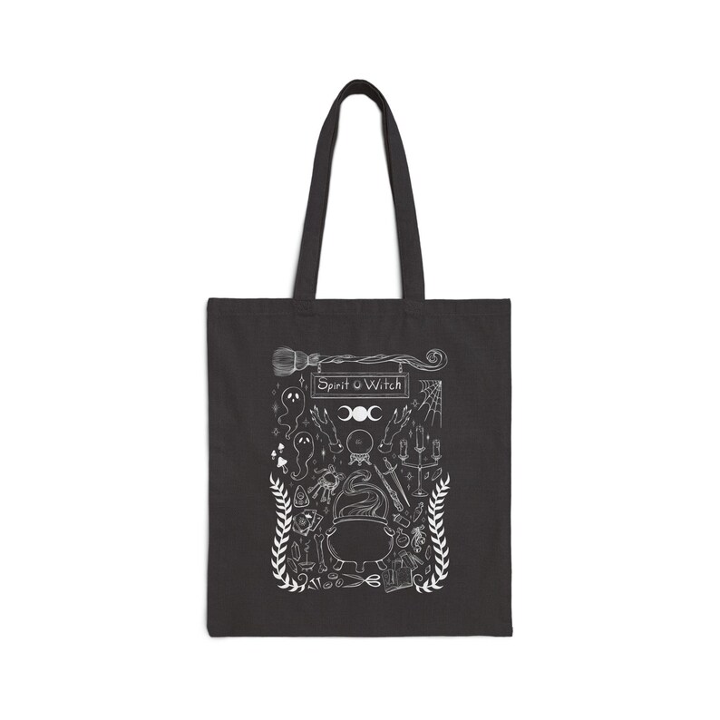 Spirit Witch Tote Bag Hand-drawn Mystical Witch Art Original Occult ...