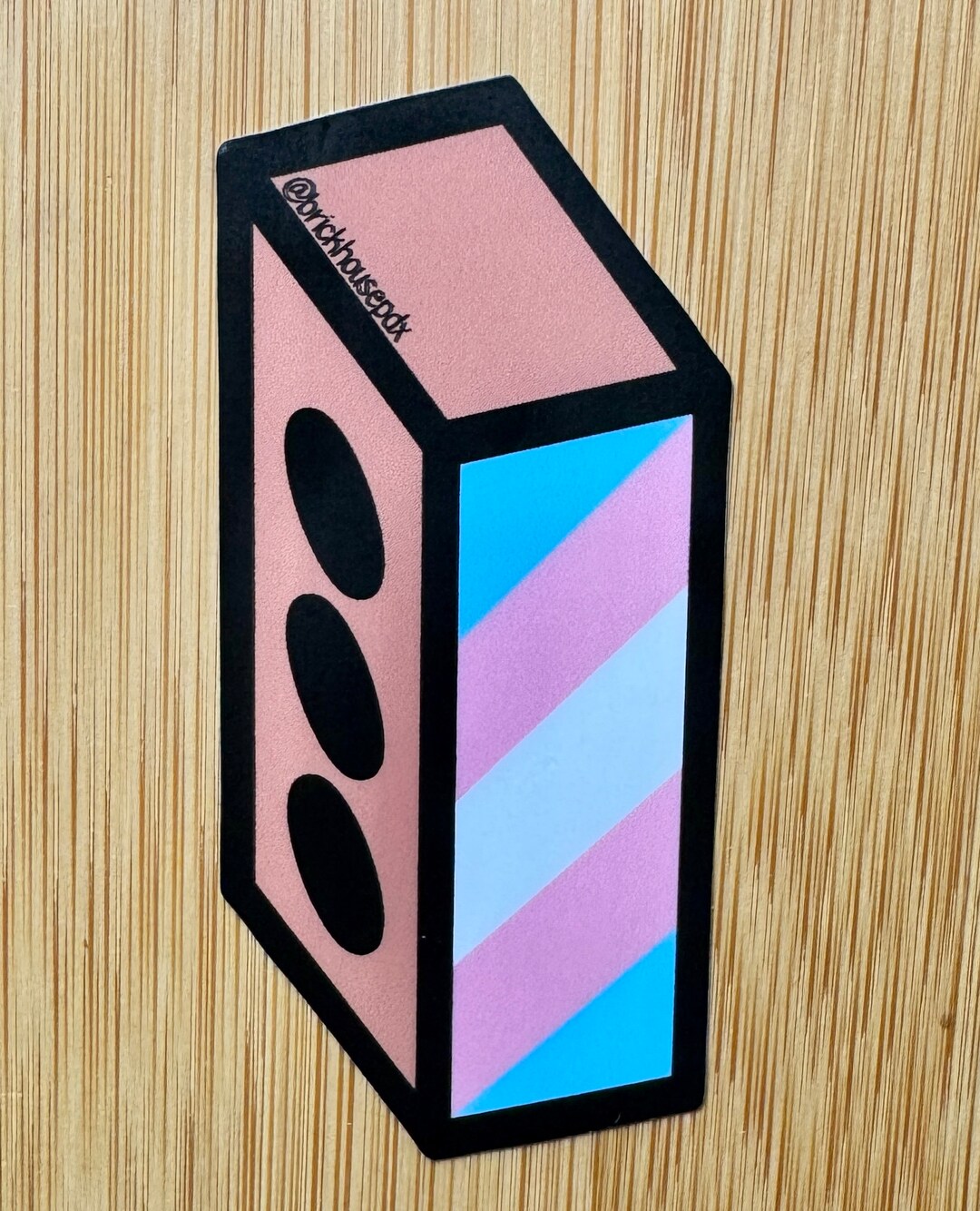 Transgender Pride Rainbow Brick Sticker - Etsy