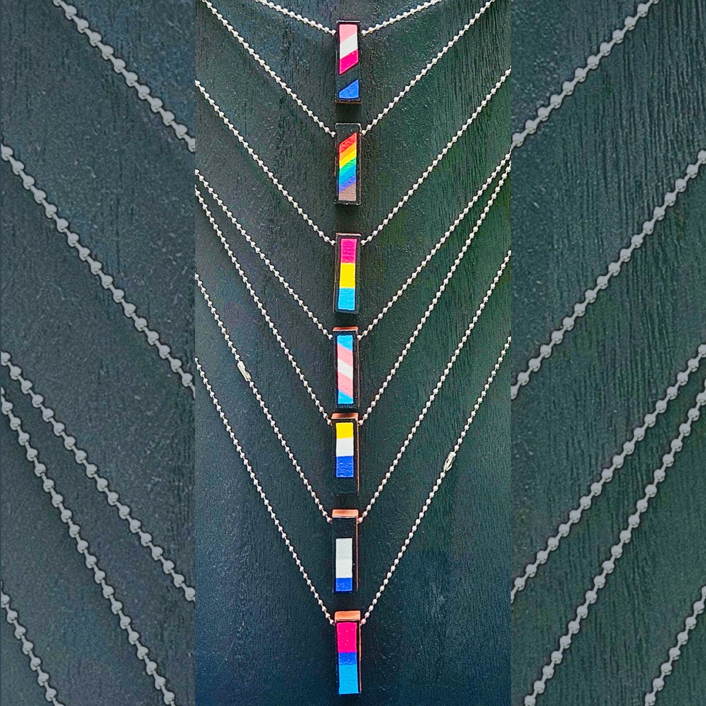 Trans Pride Flag Brick Necklace - Etsy