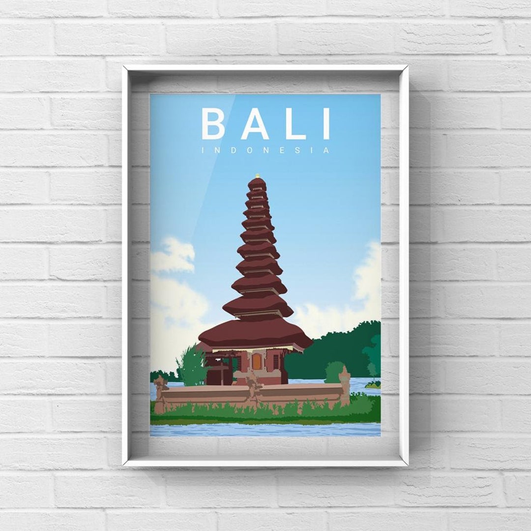 Bali Indonesia Travel Poster | Wall Art Print | Bali City Wall Art ...