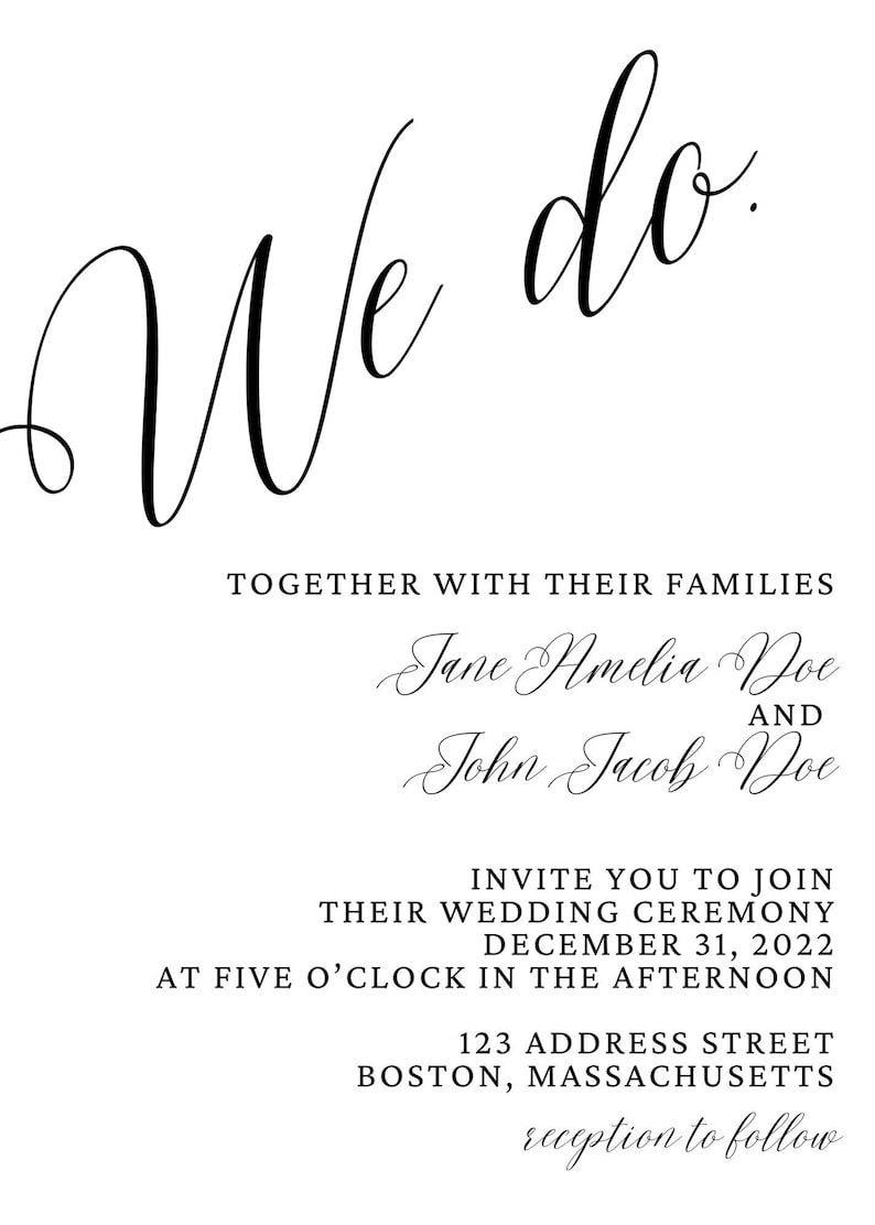 Bilingual Wedding Invitation - Etsy