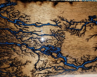 Epoxy Light Green Fractal Burn Art Piece - Etsy