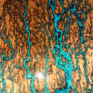 Teal Epoxy Fractal Burn Artwork - Etsy
