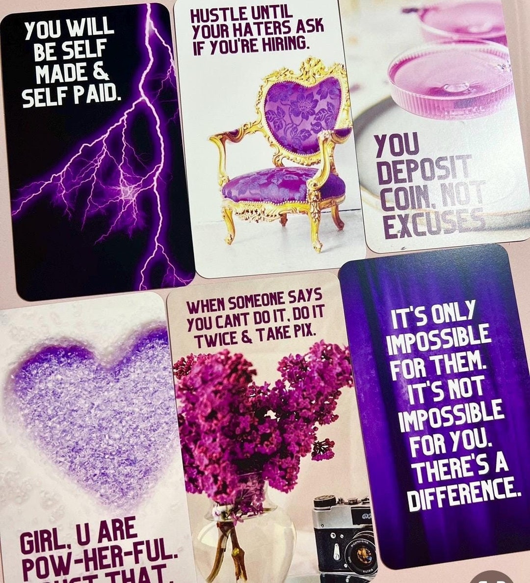 Sassy Affirmation Oracle Deck, 47 Empowering Cards (profanity) - Etsy