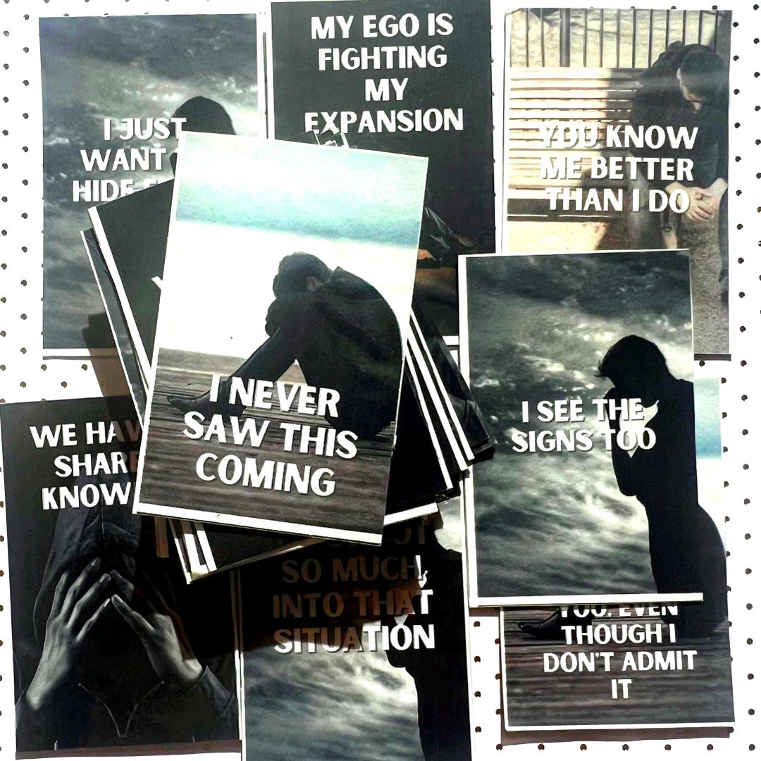Handmade Thoughts Unspoken Oracle Cards for Psychic Readings & Craft ...