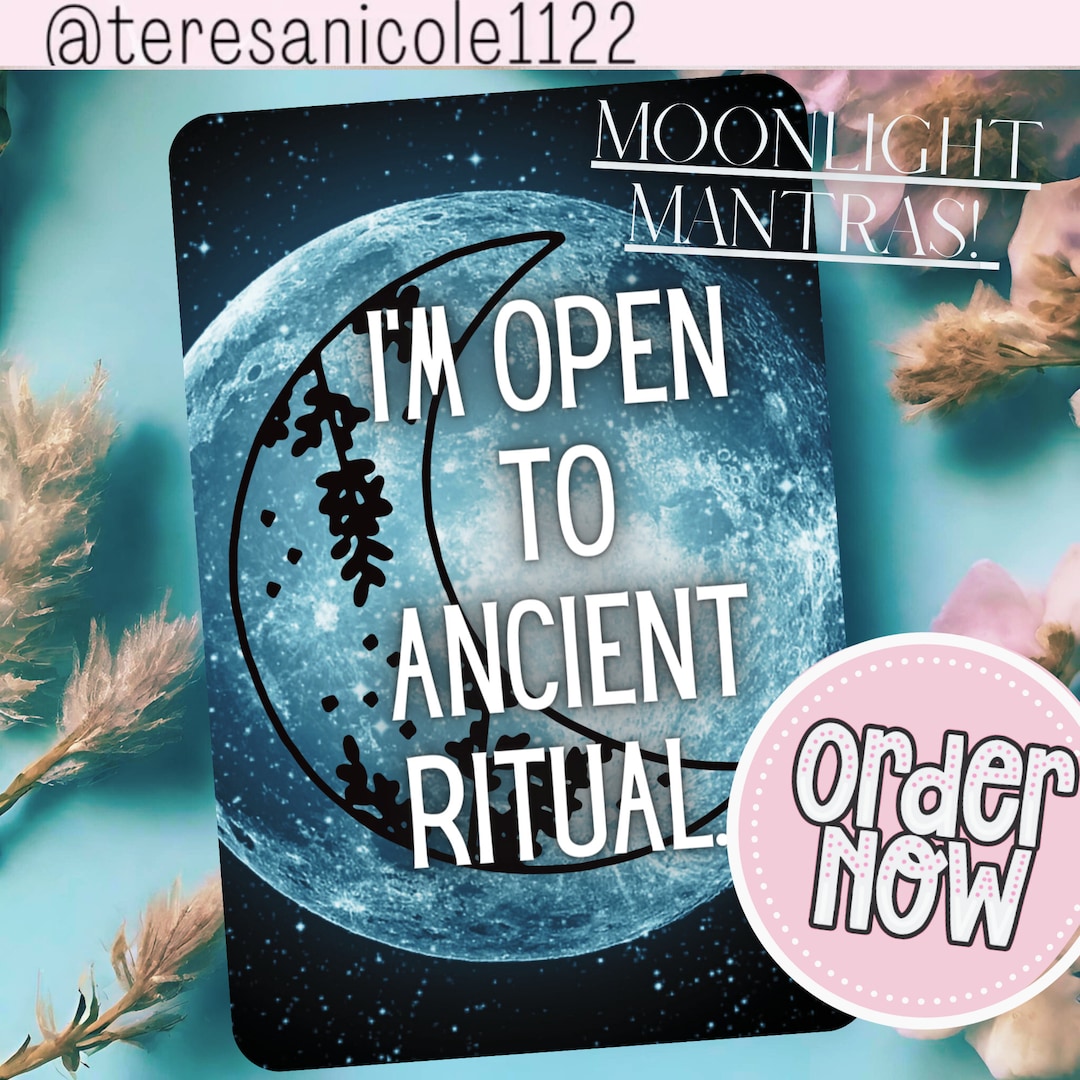 Moonlight Mantras Oracle & Affirmation Cards, Moon Goddess Oracle Deck ...