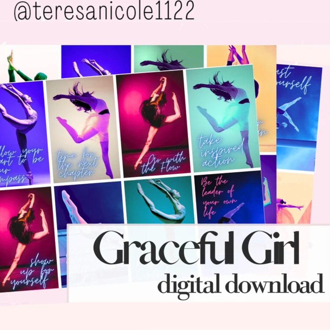 Graceful Girl Oracle Deck, Digital Download, DIY/ Oracle Cards ...