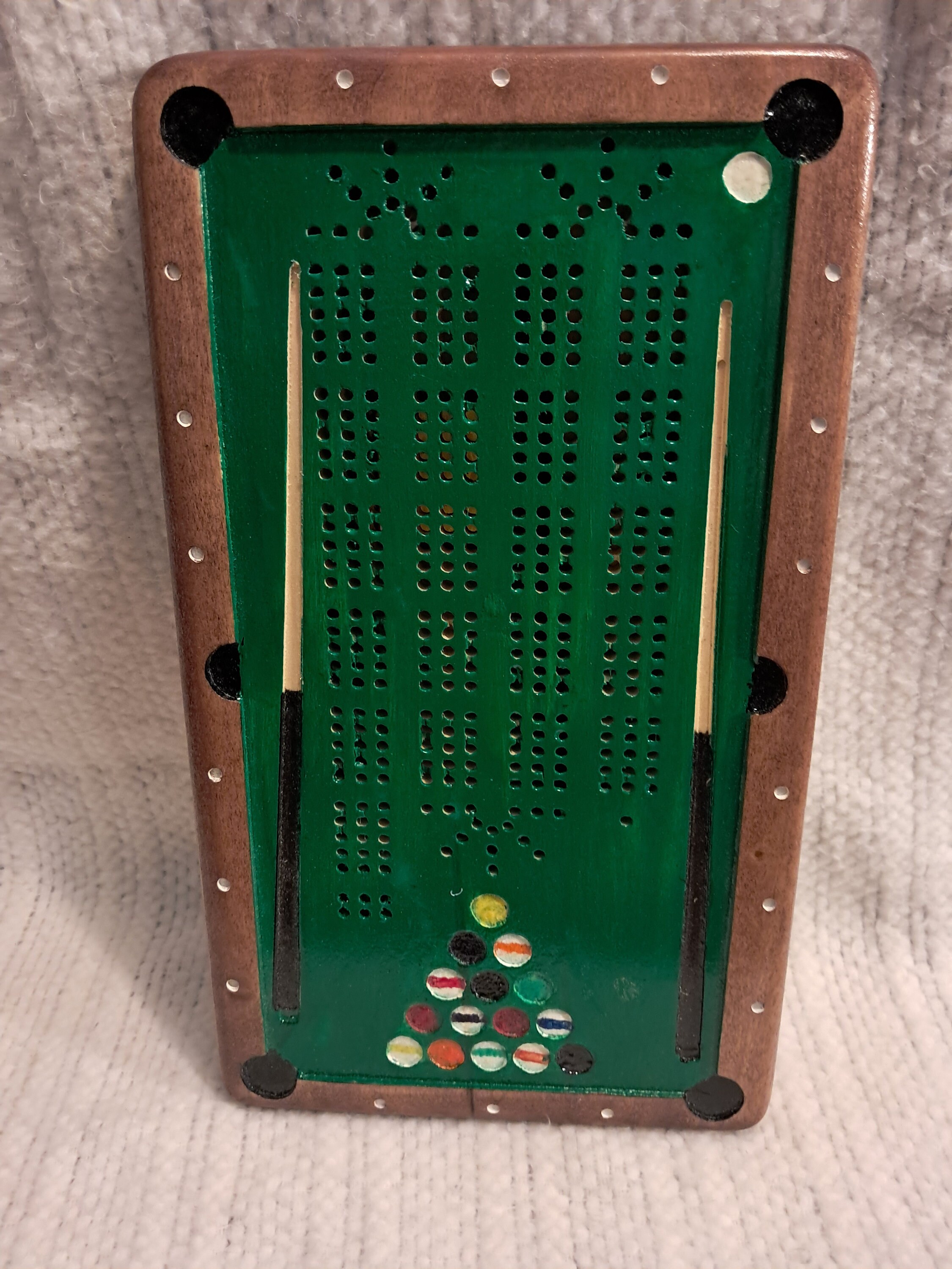 Cribbage Board, Pool Table Cribbage Board - Etsy