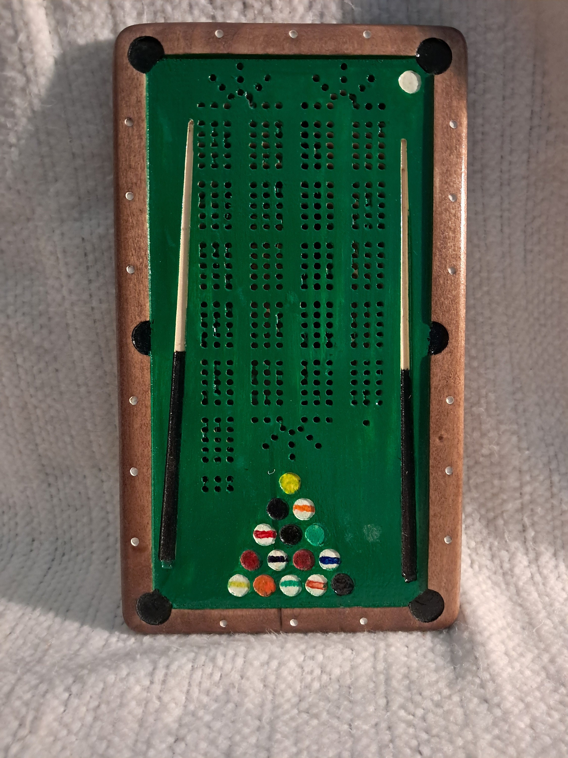 Cribbage Board, Pool Table Cribbage Board - Etsy