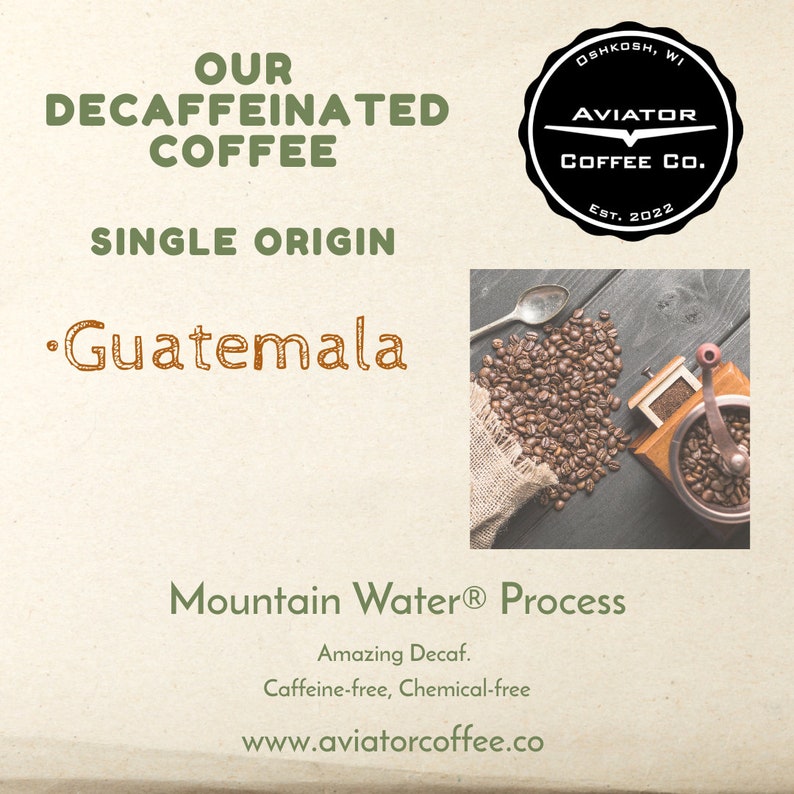 Guatemala Organic Decaf Coffee: Mountain Water Process, Craft Roasted - 6oz - Etsy