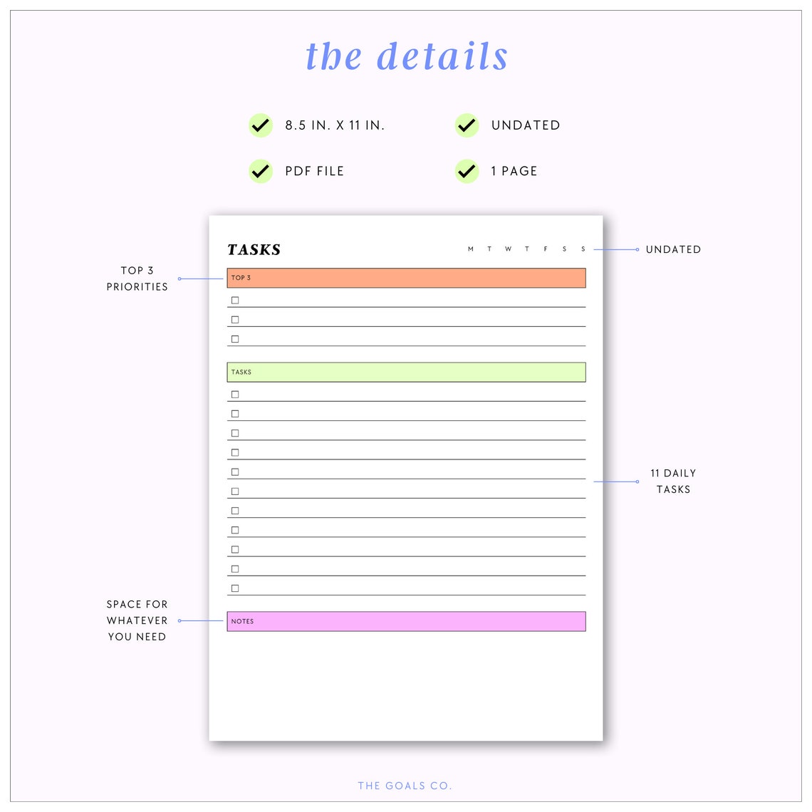Daily Task List | Task List | Task List Printable | Digital Task List ...