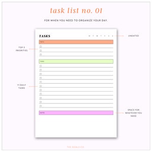 Task List Bundle | to Do List Bundle | Weekly Task List | Daily Task ...