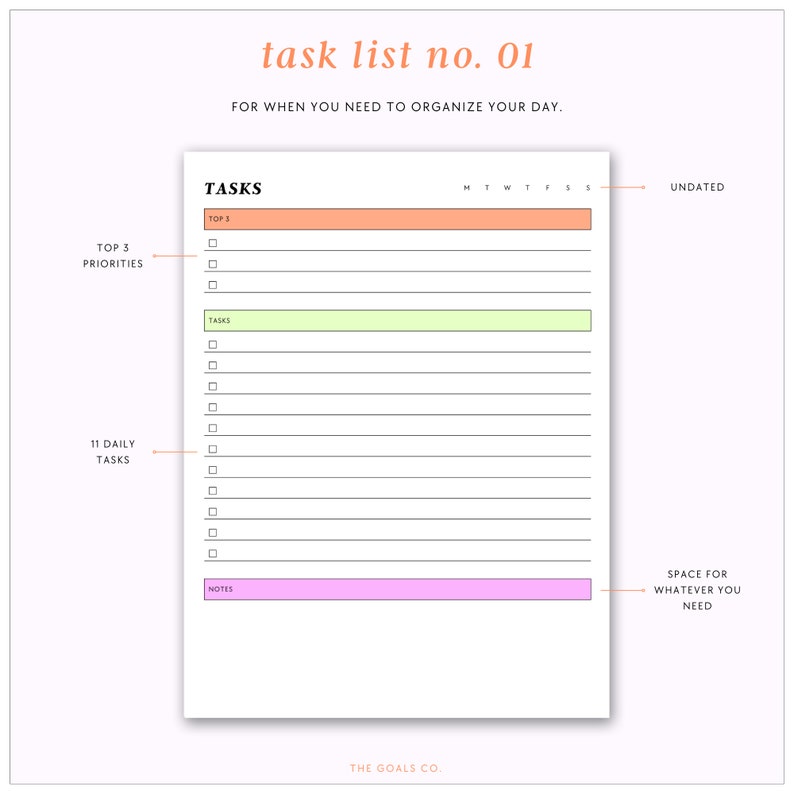Task List Bundle | to Do List Bundle | Weekly Task List | Daily Task ...