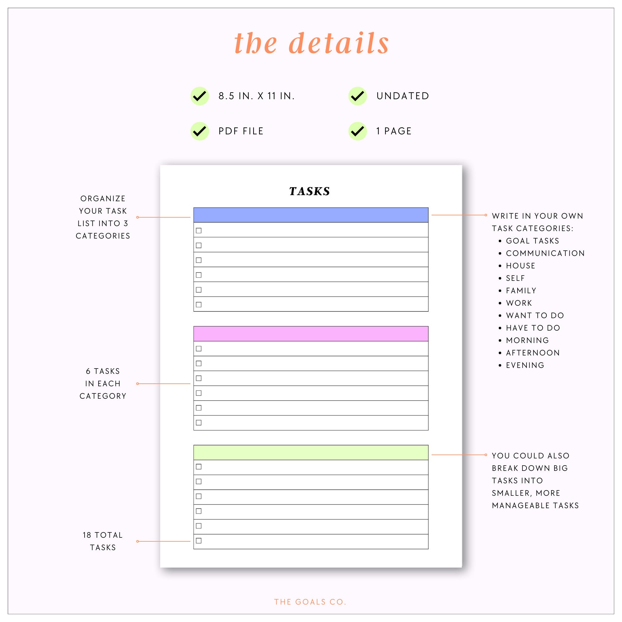 Printable to Do List Task List Weekly to Do List Monthly to Do List ...