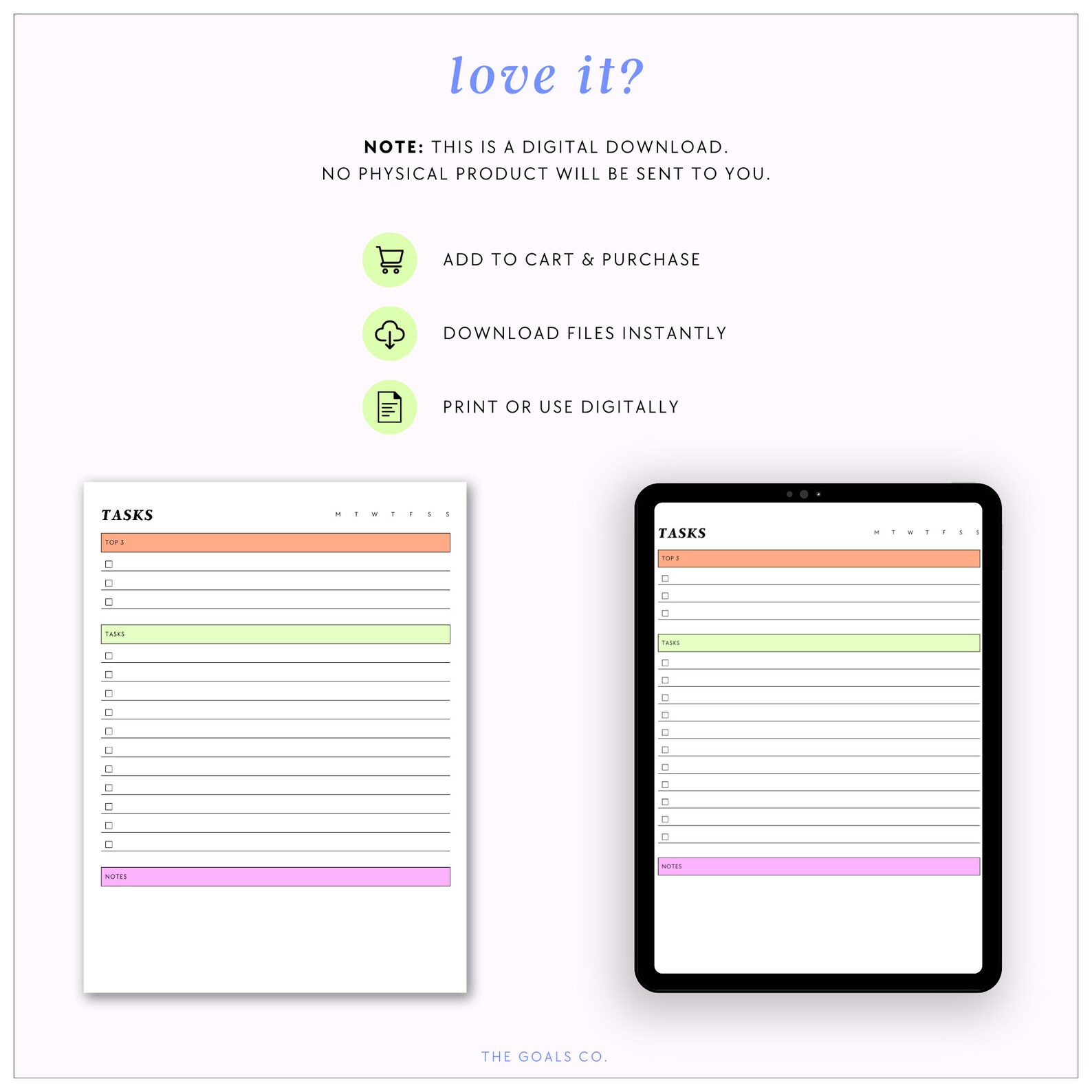 Daily Task List | Task List | Task List Printable | Digital Task List ...