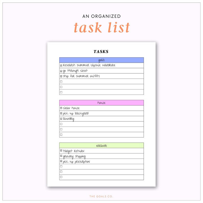 Printable to Do List | Task List | Weekly to Do List | Monthly to Do ...