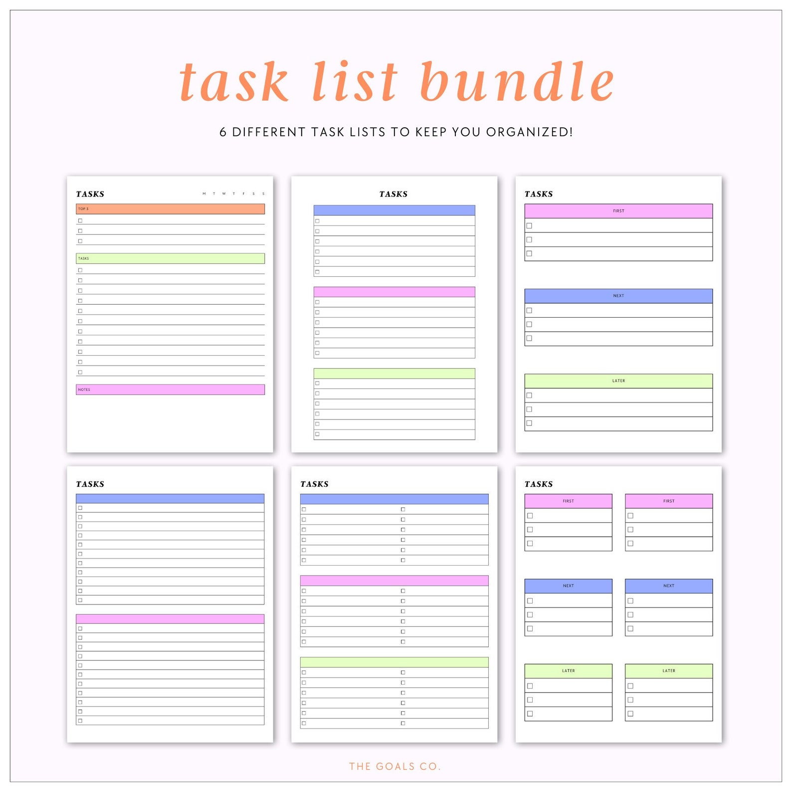 Task List Bundle | to Do List Bundle | Weekly Task List | Daily Task ...