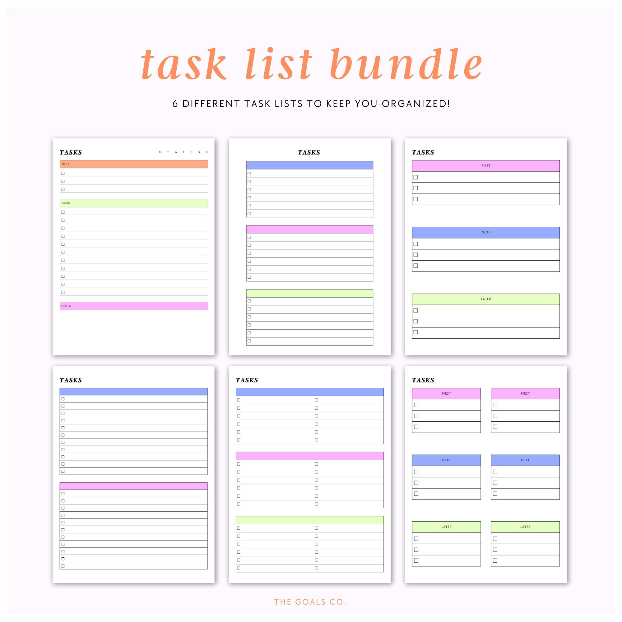 Task List Bundle | to Do List Bundle | Weekly Task List | Daily Task ...