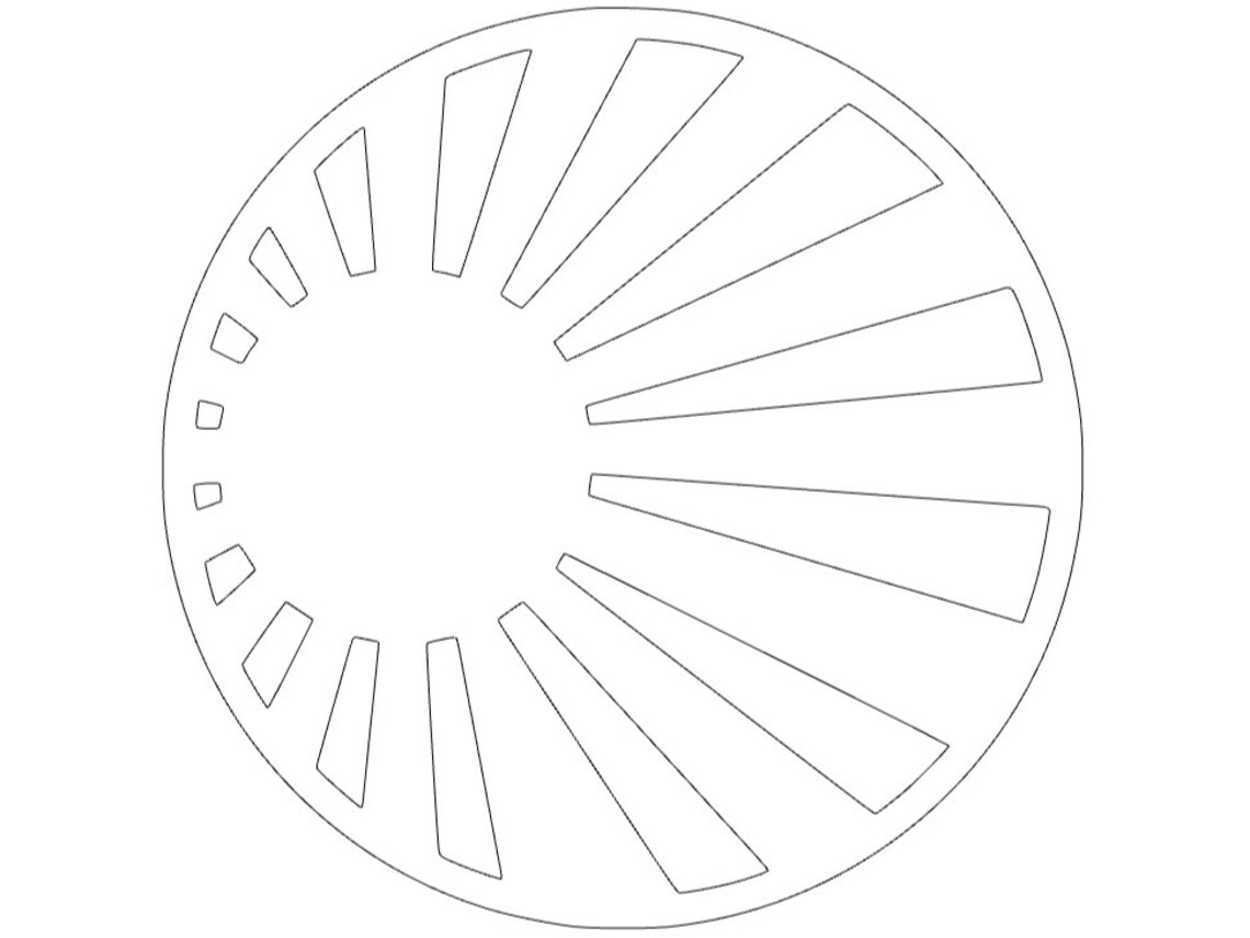 Rising Sun Flag Circle With Border SVG PNG Files - Etsy