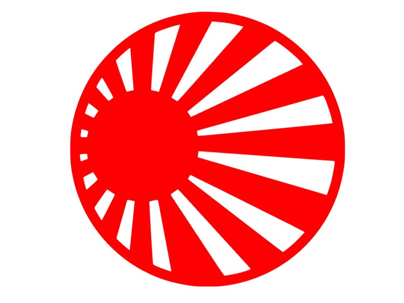 Rising Sun Flag Circle With Border SVG PNG Files - Etsy