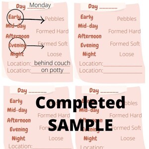 Potty Training Poop Tracker Schedule - Mom Hack - Etsy