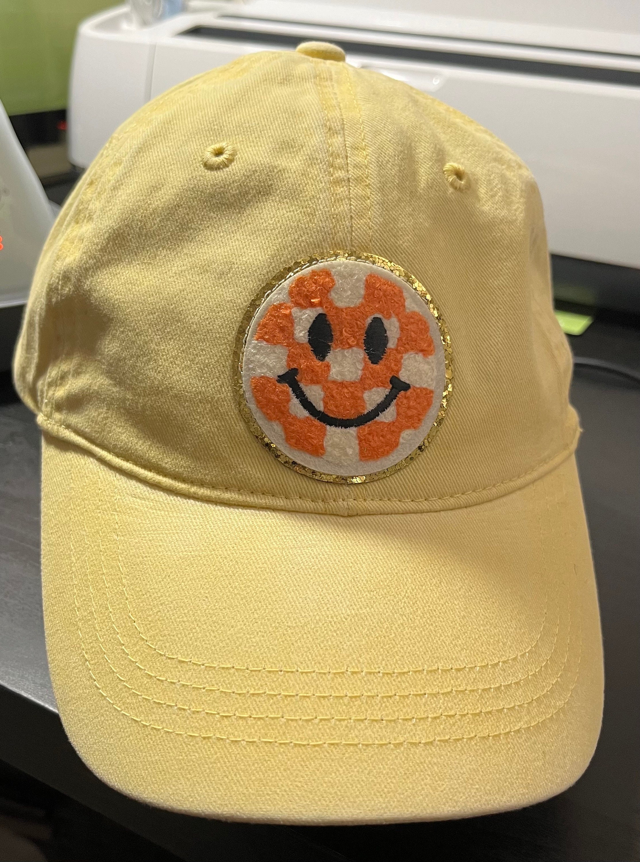 Groovy Happy Face Hat Yellow Groovy Hat Smiley Face Hat Hat Orange ...