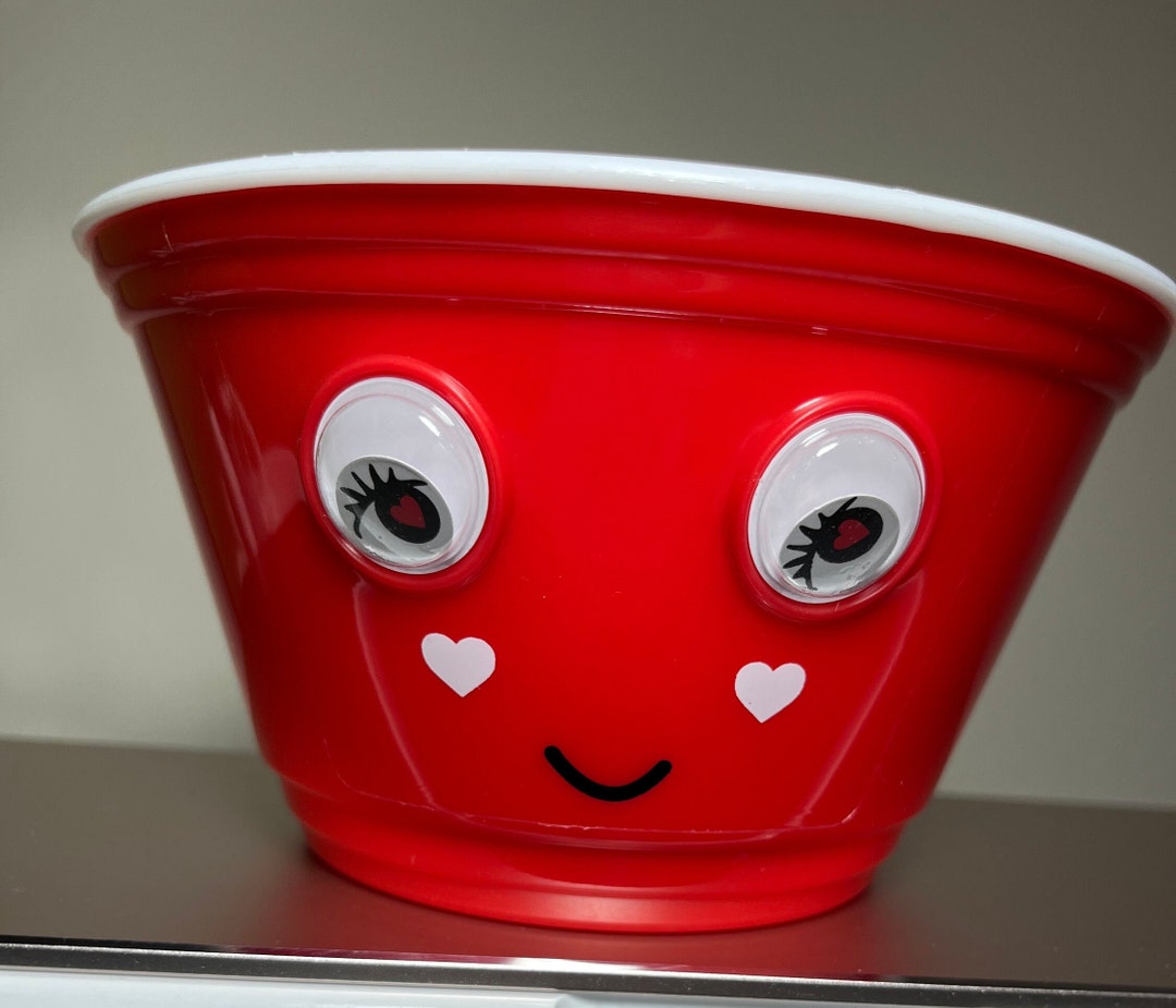 Happy Face Bowl for Cereal | Red Groovy Bowl | Smiley Face Bowl| Red ...