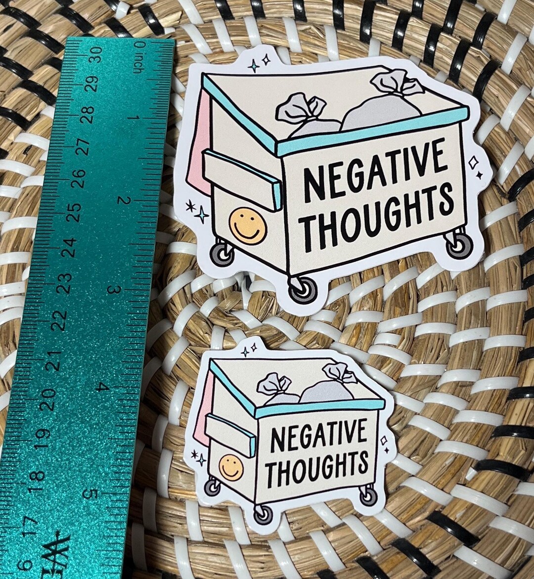 Negative Thoughts Sticker| Inspirational Sticker| Water Proof Stickers ...