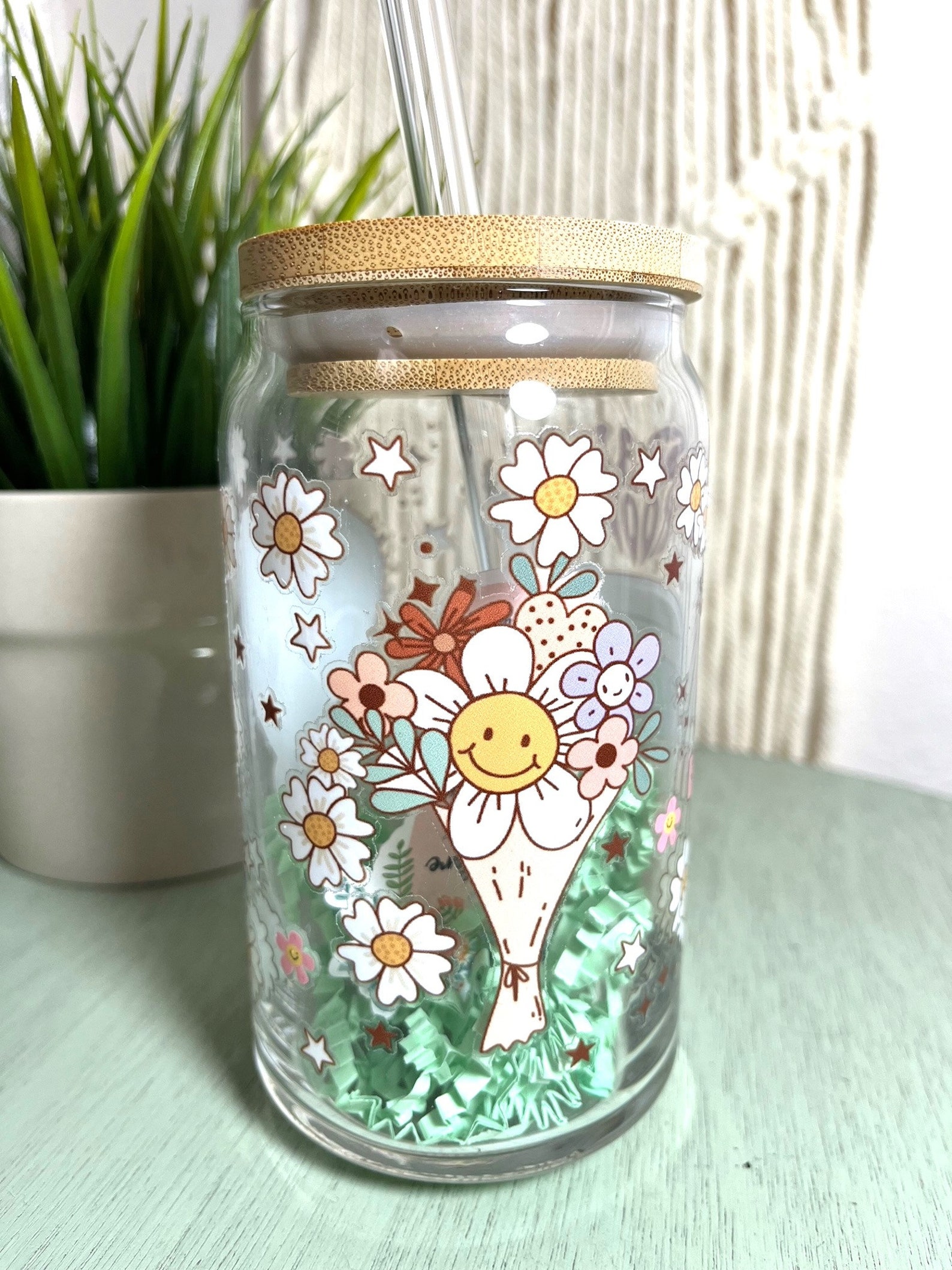 Groovy Glass Tumbler Libbey Beer Can Glass Groovy Can Glass 16oz Glass ...