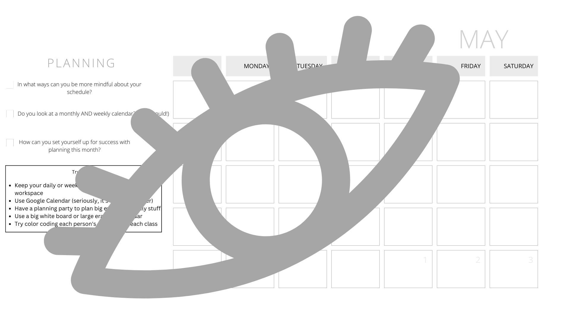 The Executive Function Skills Calendar - Etsy