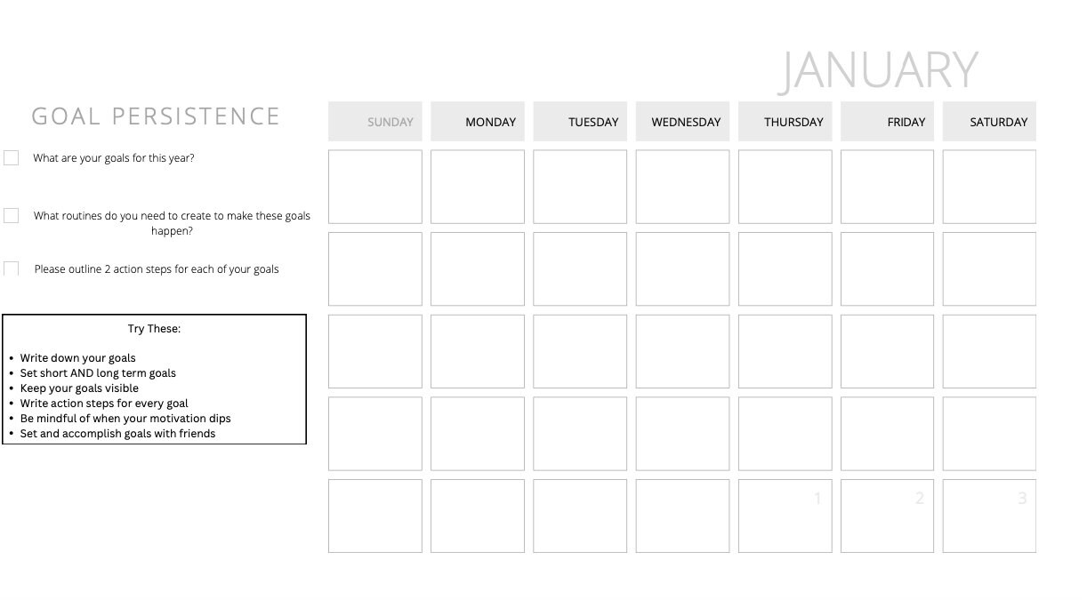The Executive Function Skills Calendar - Etsy