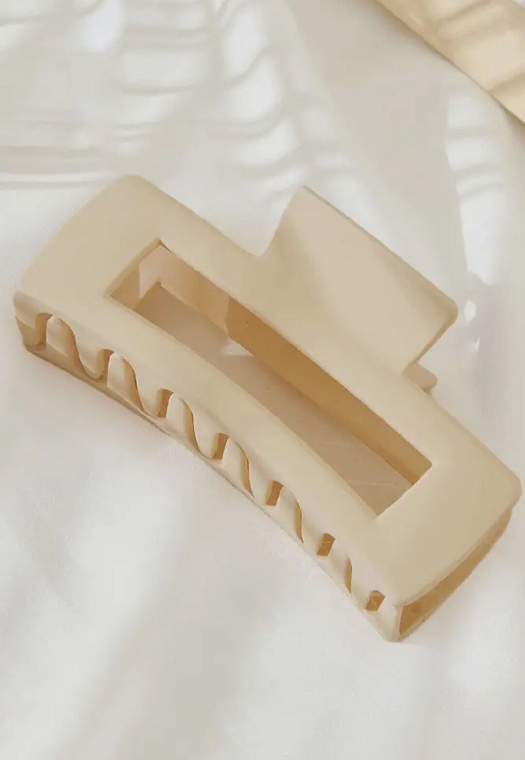 Beige Rectangular Claw Clip - Etsy