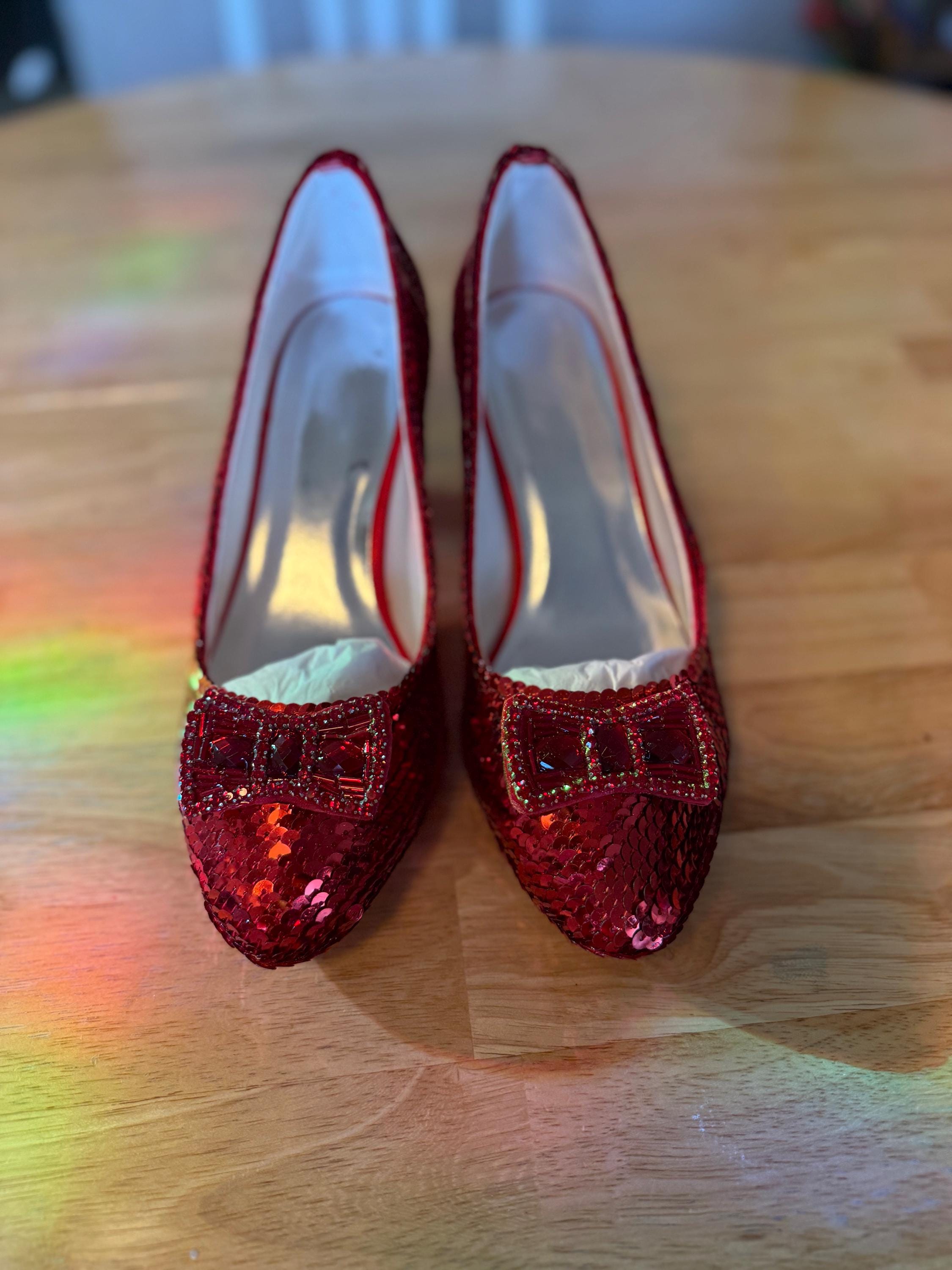 Custom Ruby Sequin Heels - Etsy